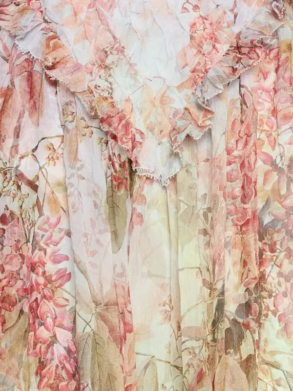 Zimmermann Botanica Smocked Mini Dress