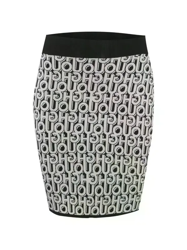 BOSS Logo Intarsia Mini Skirt