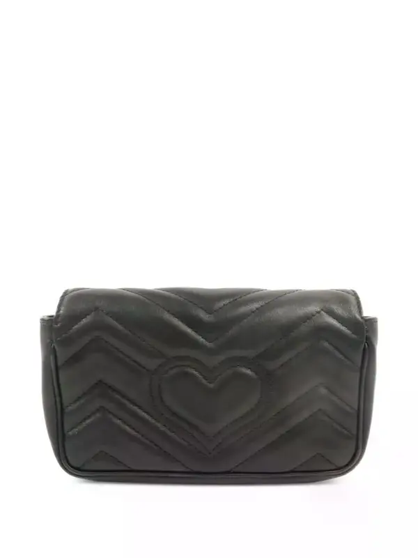 Gucci Gg Marmont Super Mini Shoulder Bag - Black