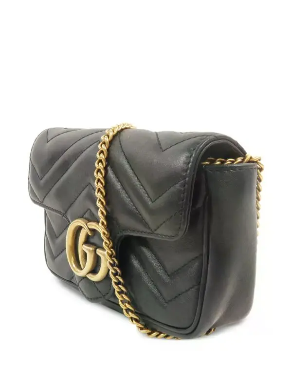 Gucci Gg Marmont Super Mini Shoulder Bag - Black