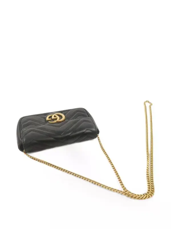 Gucci Gg Marmont Super Mini Shoulder Bag - Black