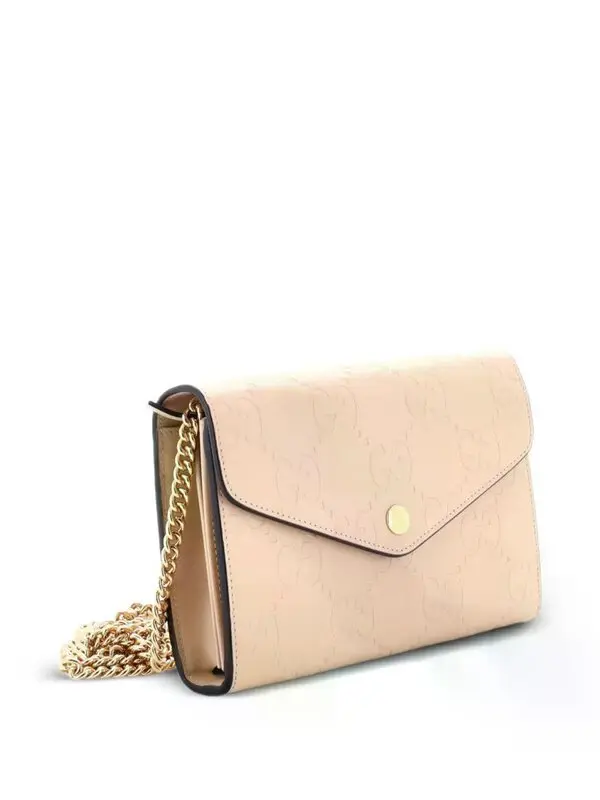 Gucci Envelope Wallet On Chain Guccissima Leather Shoulder Bag - Neutrals