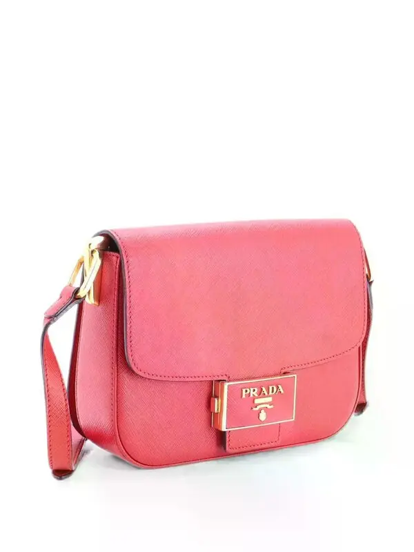 Prada Saffiano Leather Embleme Flap Bag