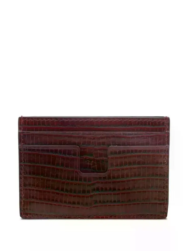 TOM FORD Croc-effect Leather Card Holder