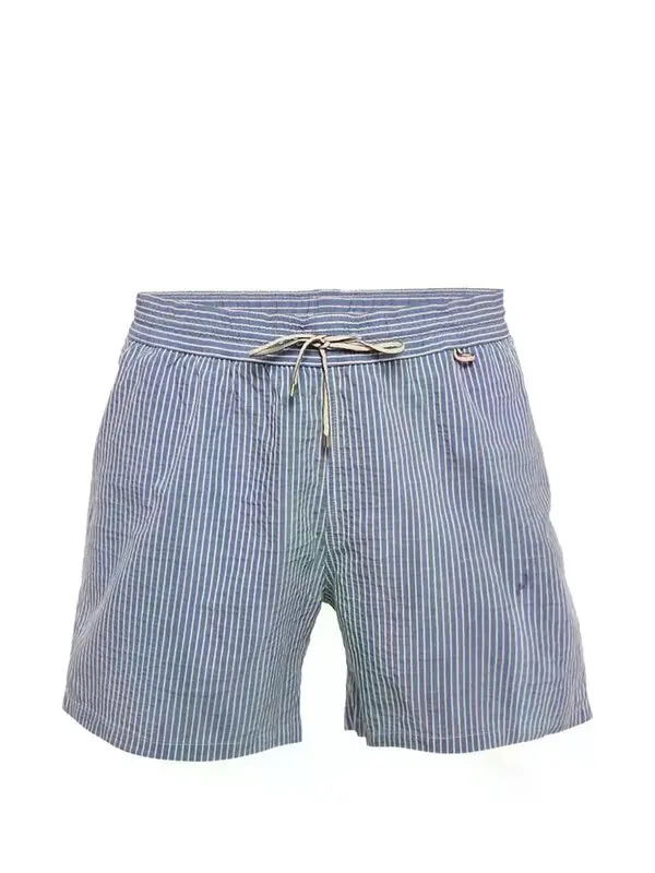 Loro Piana Striped Drawstring Shorts - Blue