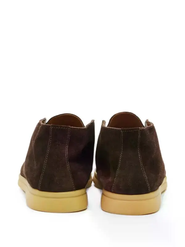 Loro Piana Open Walk Suede Ankle Boots