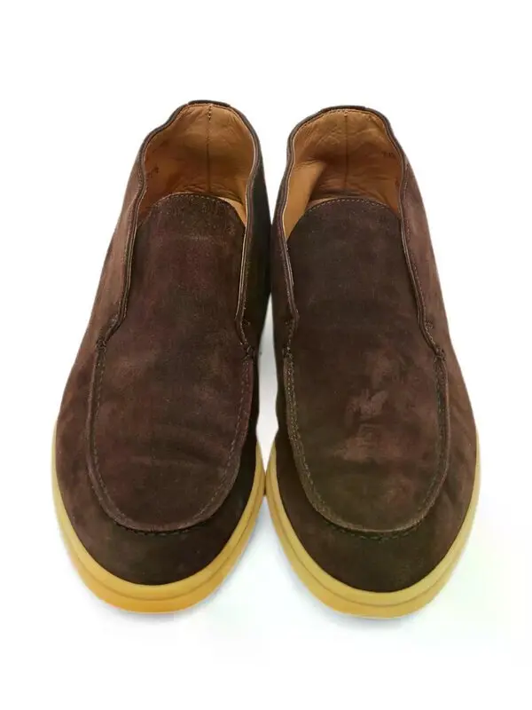 Loro Piana Open Walk Suede Ankle Boots