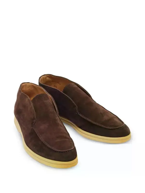 Loro Piana Open Walk Suede Ankle Boots