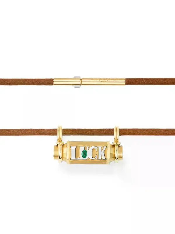 MARIE LICHTENBERG Emerald Embellished Locket Necklace