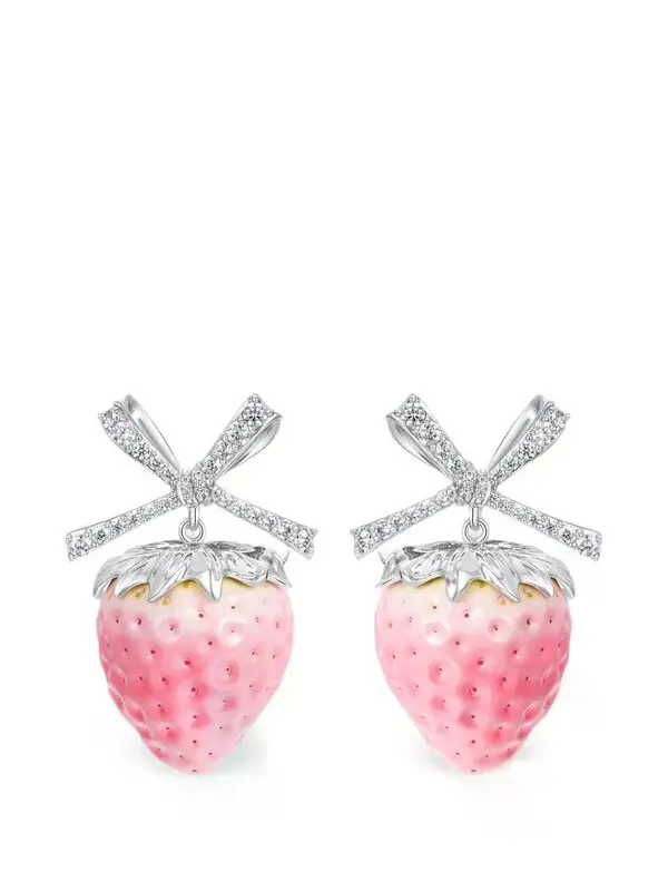 YVMIN Strawberry Bow Drop Earrings