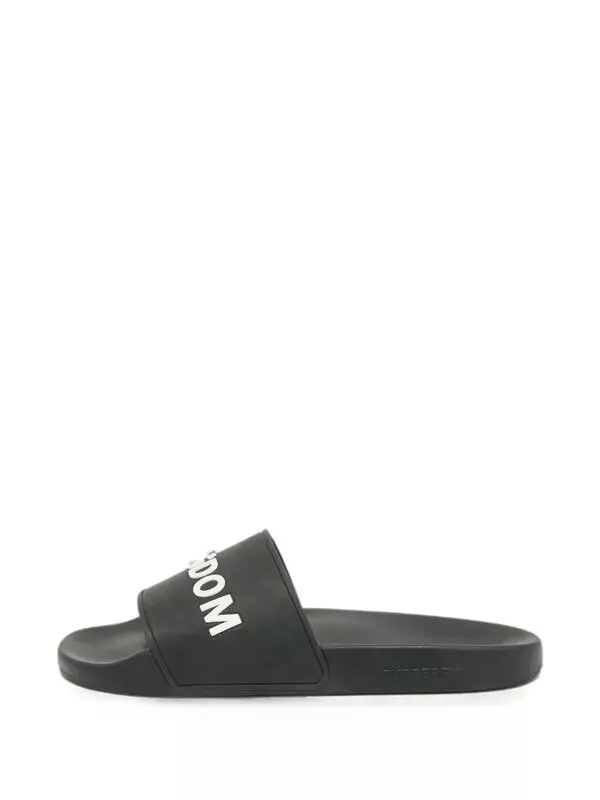 Burberry Embossed Logo Slides - Black