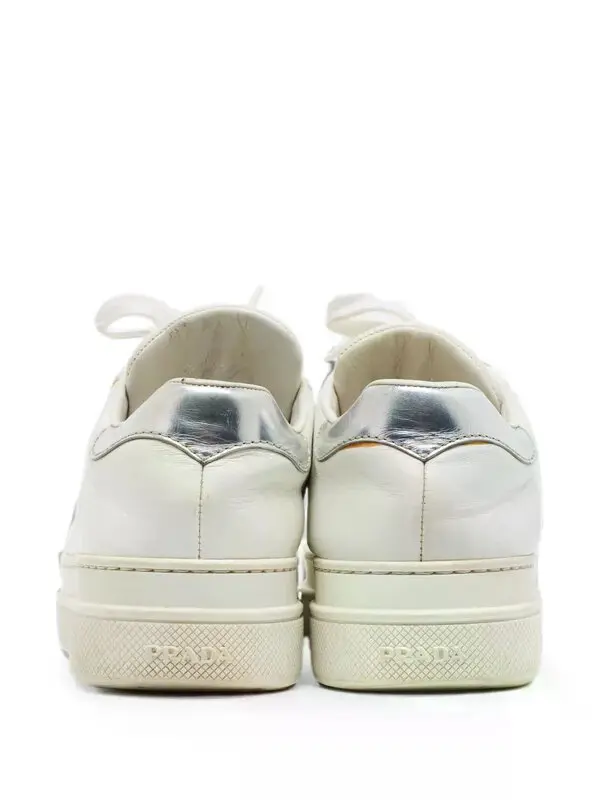 Prada Leather Lace-up Sneakers