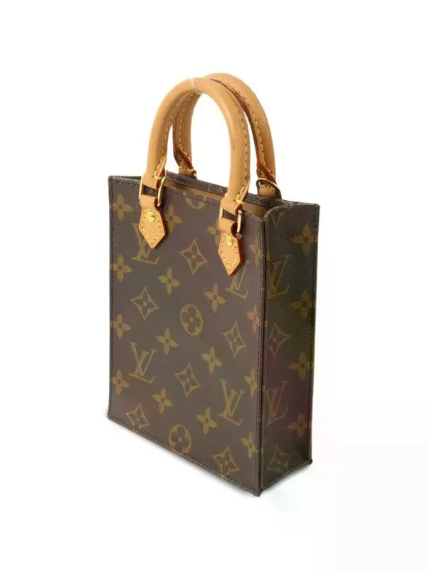 LOUIS VUITTON Petit Sac Plat Monogram Bucket Bag - Brown