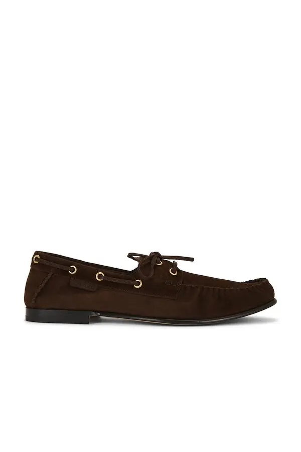 TOM FORD Suede Theo Boat Shoe
