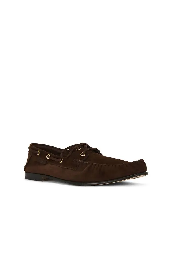 TOM FORD Suede Theo Boat Shoe