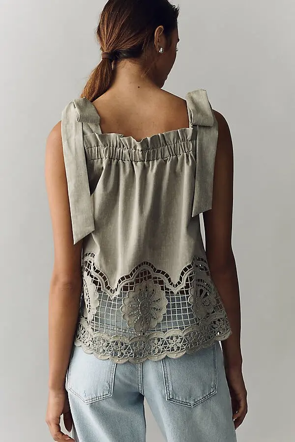 EN SAISON Adele Embroidered Tank Top