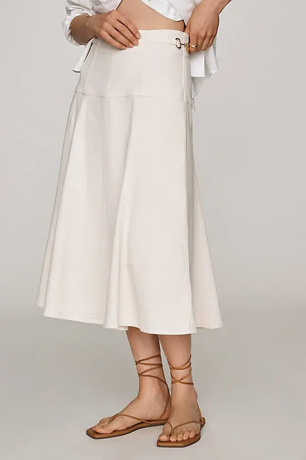Maeve Waisted Denim Skirt