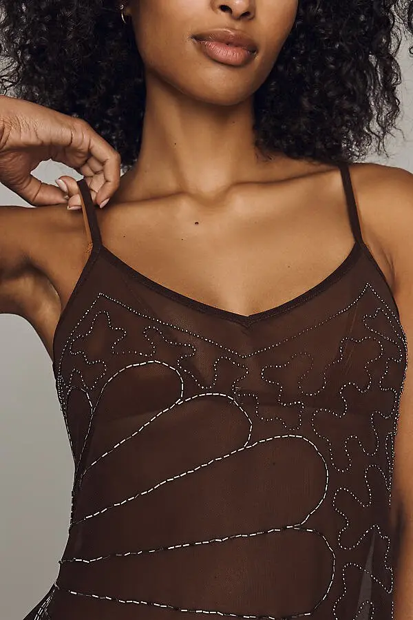 Anthropologie Beaded Tank Top