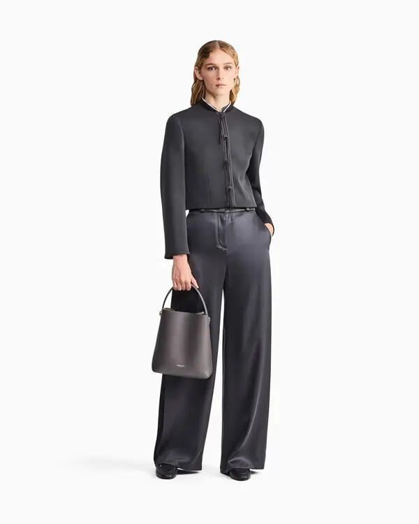 Giorgio Armani Slim-fit Virgin Wool Blazer With Horn Buttons And Tassels