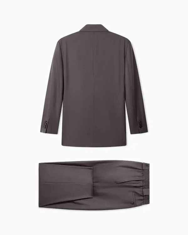 Giorgio Armani Suit Oversized Fit In Fluid Virgin Wool