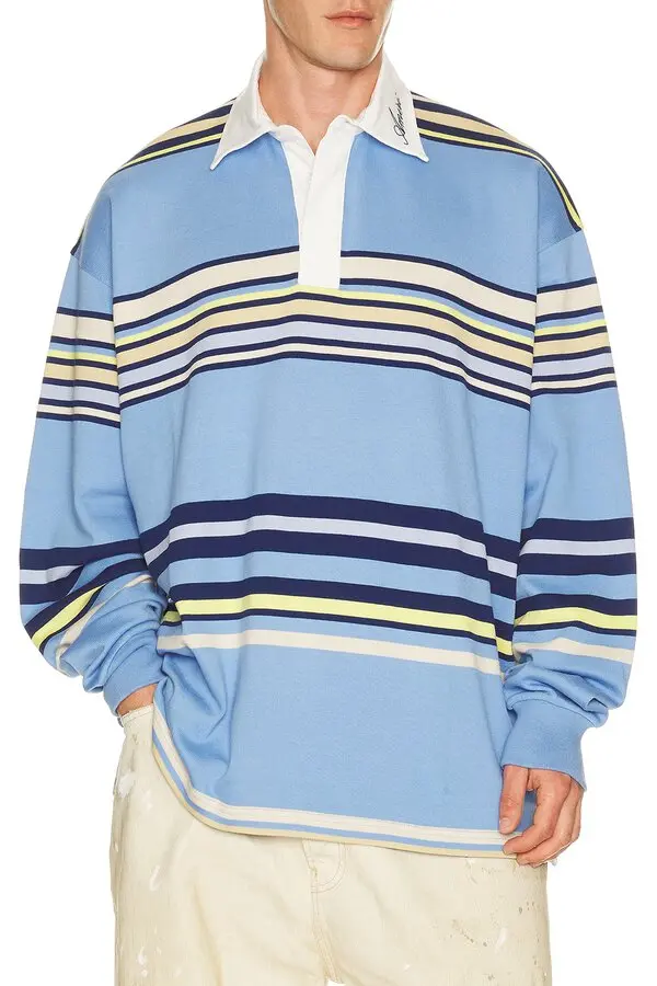 Amiri Striped Polo - Blue