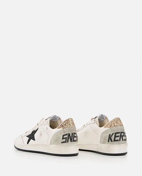 GOLDEN GOOSE Ballstar Sneakers With Black Star - Bianco