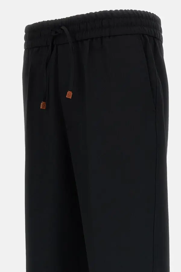 Drole De Monsieur Wool-blend Drawstring Trousers