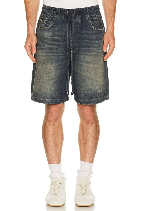 Amiri Drawstring Denim Shorts