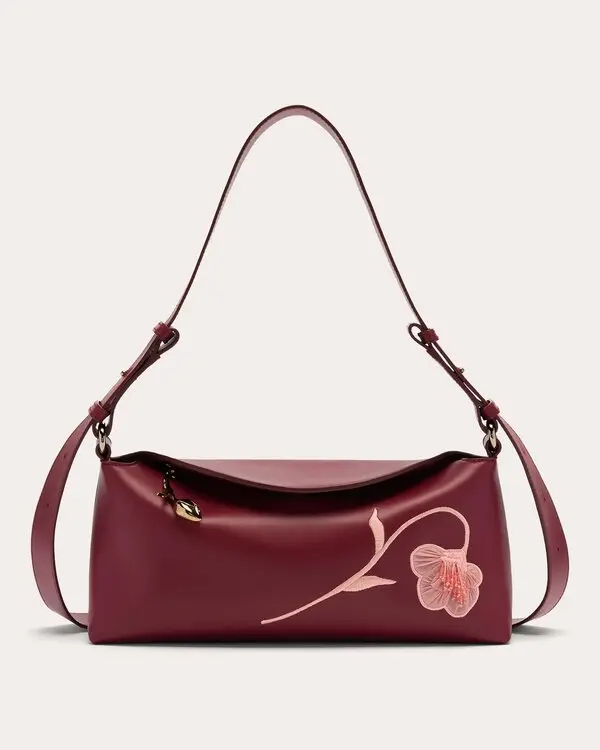Erdem East West Bloom Leather Handbag