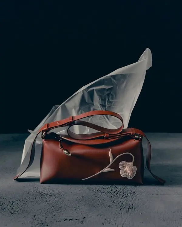 Erdem East West Bloom Leather Handbag