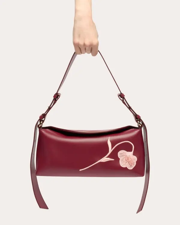 Erdem East West Bloom Leather Handbag