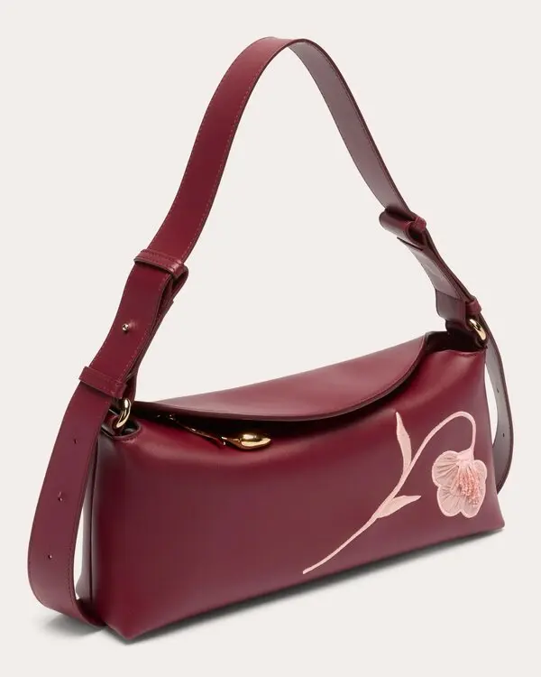 Erdem East West Bloom Leather Handbag