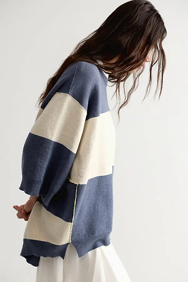 Free People We The Free Eugene Pullover - Navy Combo