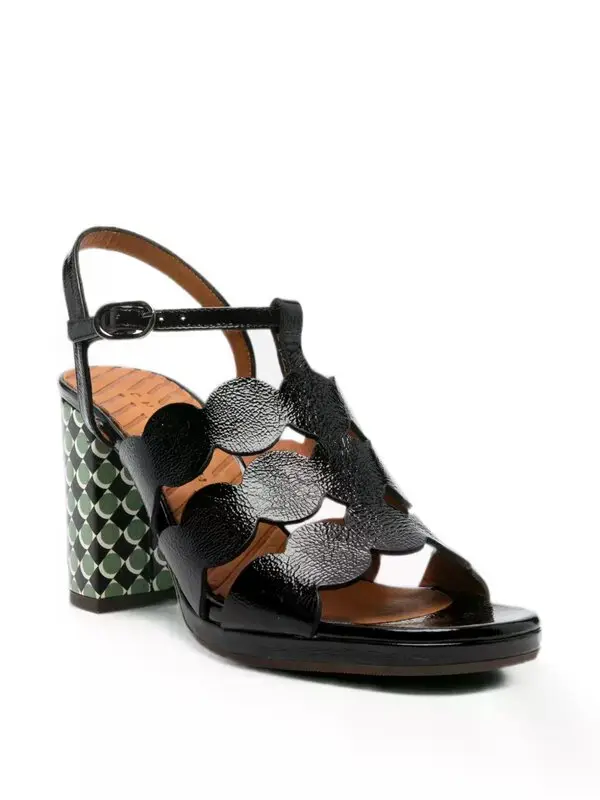 Chie Mihara Palana Scalloped-strap Leather Sandals
