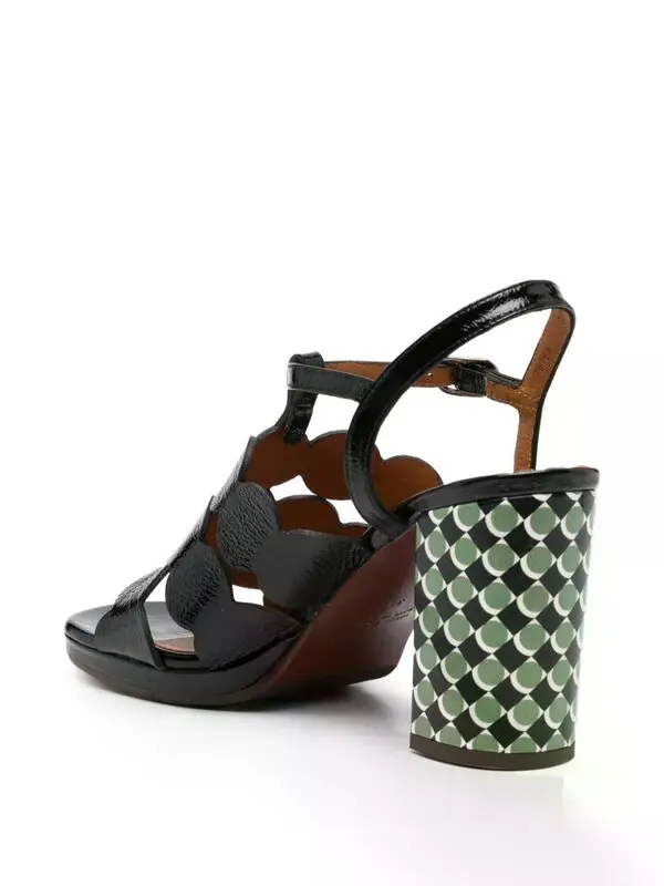 Chie Mihara Palana Scalloped-strap Leather Sandals