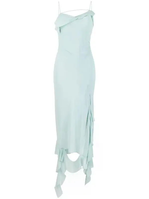 Acne Studios Asymmetric Ruffled Midi Dress