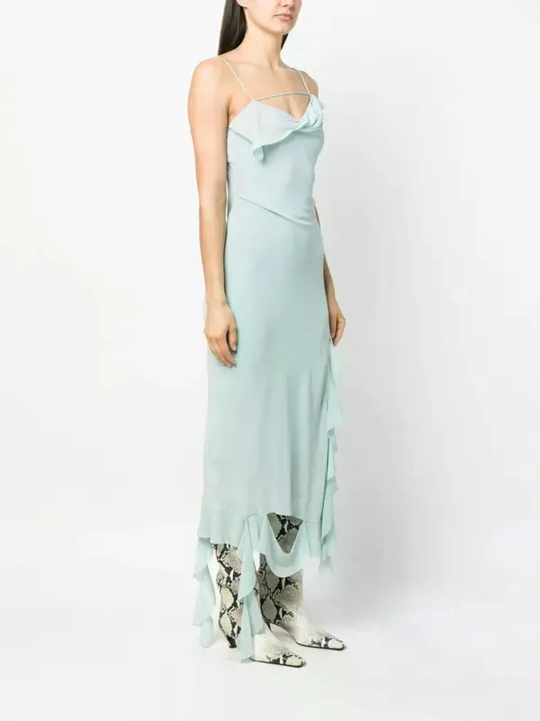 Acne Studios Asymmetric Ruffled Midi Dress