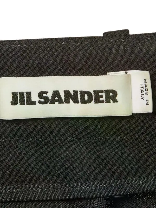 JIL SANDER Black Wool Flared Trousers
