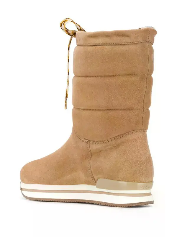 Hogan Shearling Lined Suede Boots
