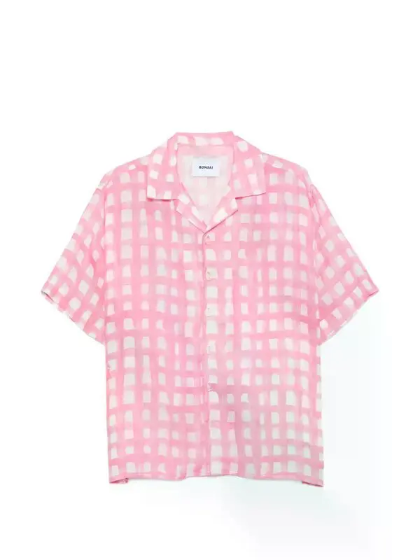 BONSAI Check-pattern Bowling Shirt