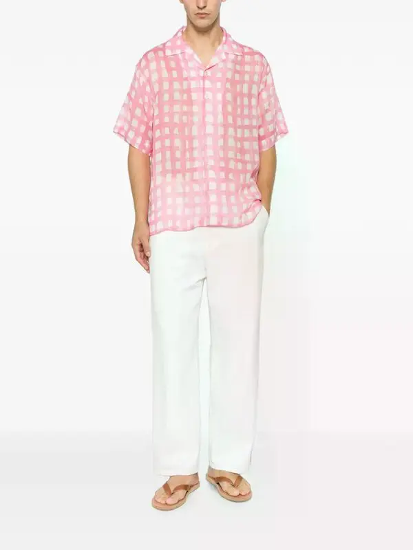 BONSAI Check-pattern Bowling Shirt