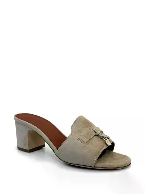 Loro Piana Buckled Heeled Mules