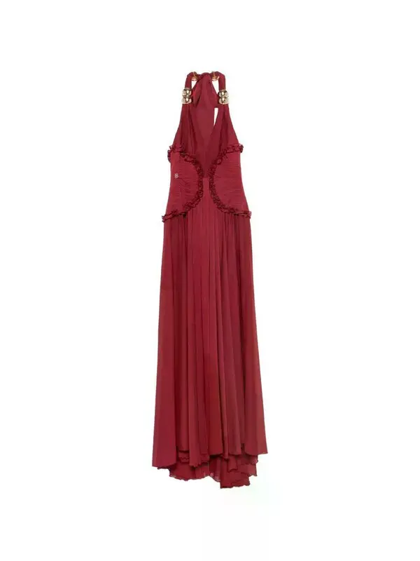 BABYLONE PARIS Ruffled Halterneck Maxi Dress