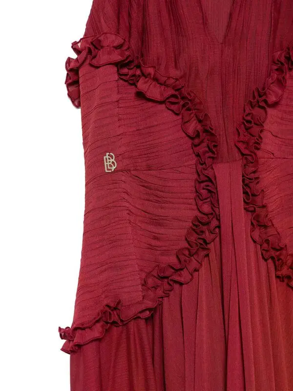 BABYLONE PARIS Ruffled Halterneck Maxi Dress