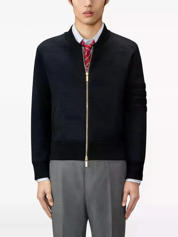 Thom Browne 4-bar Ottoman Milano-stitch Bomber Jacket