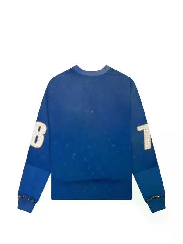SATOSHI NAKAMOTO Crystal Embellished Mesh Sweater