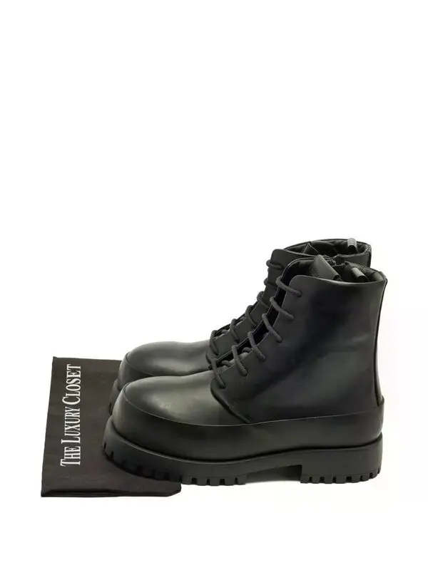 FERRAGAMO Fede Lace-up Combat Boots