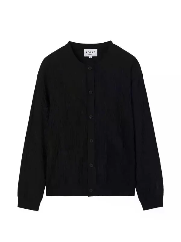 SOLID HOMME Ribbed Knit Cardigan
