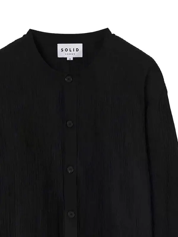 SOLID HOMME Ribbed Knit Cardigan