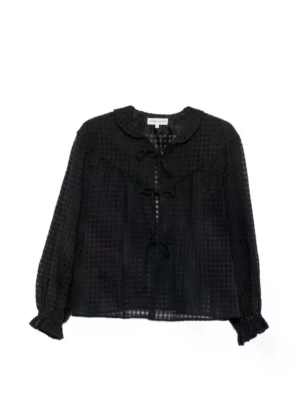 Stine Goya Gingham Tie-fastening Blouse